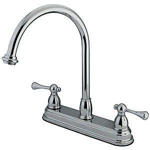 Kingston Brass KB3741BL 8" Centerset Kitchen Faucet, Polished Chrome