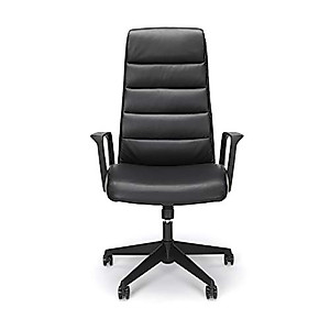 HON Basyx Bolster Commercial-Grade Executive Chair, Office, Black Bonded Leather