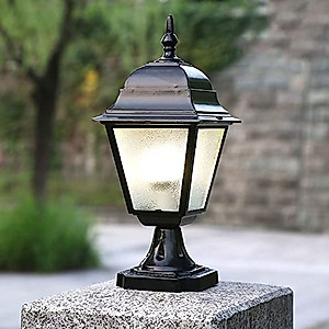 MODEBHD Continental Outdoor Table Lamp Column Lamp Tradition Victoria Antique Garden Lawn Floor Lamp Patio Villa Street Post Light Waterproof Outdoor Glass Light E27 Decoration Bollard Lamps