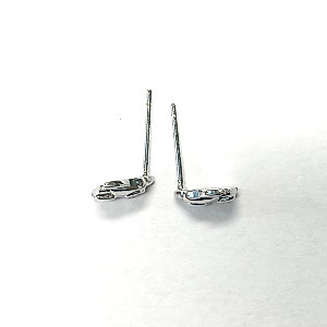 Cute Rocket Stud Earrings for Women Teen Girls 925 Sterling Silver Blue Cubic Zirconia Tiny Small Spaceship Earring Cartilage Tragus Post Pin Studs Hypoallergenic Earring Unique Birthday Gift for Daughter Niece