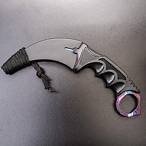 WeTop Karambit Knife, Stainless Steel Fixed Blade Tactical Knife, CS-GO for Hunting Camping Fishing and Field Survival, with Sheath and Cord