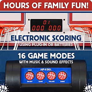 Pop-A-Shot Official Home Dual Shot Basketball Arcade Game - Blue (Blue)