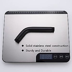 SEABEFORE 6 inch Standard shower arm Wall Mounted black shower head extension with unique square flange, Standard 1/2" Connection