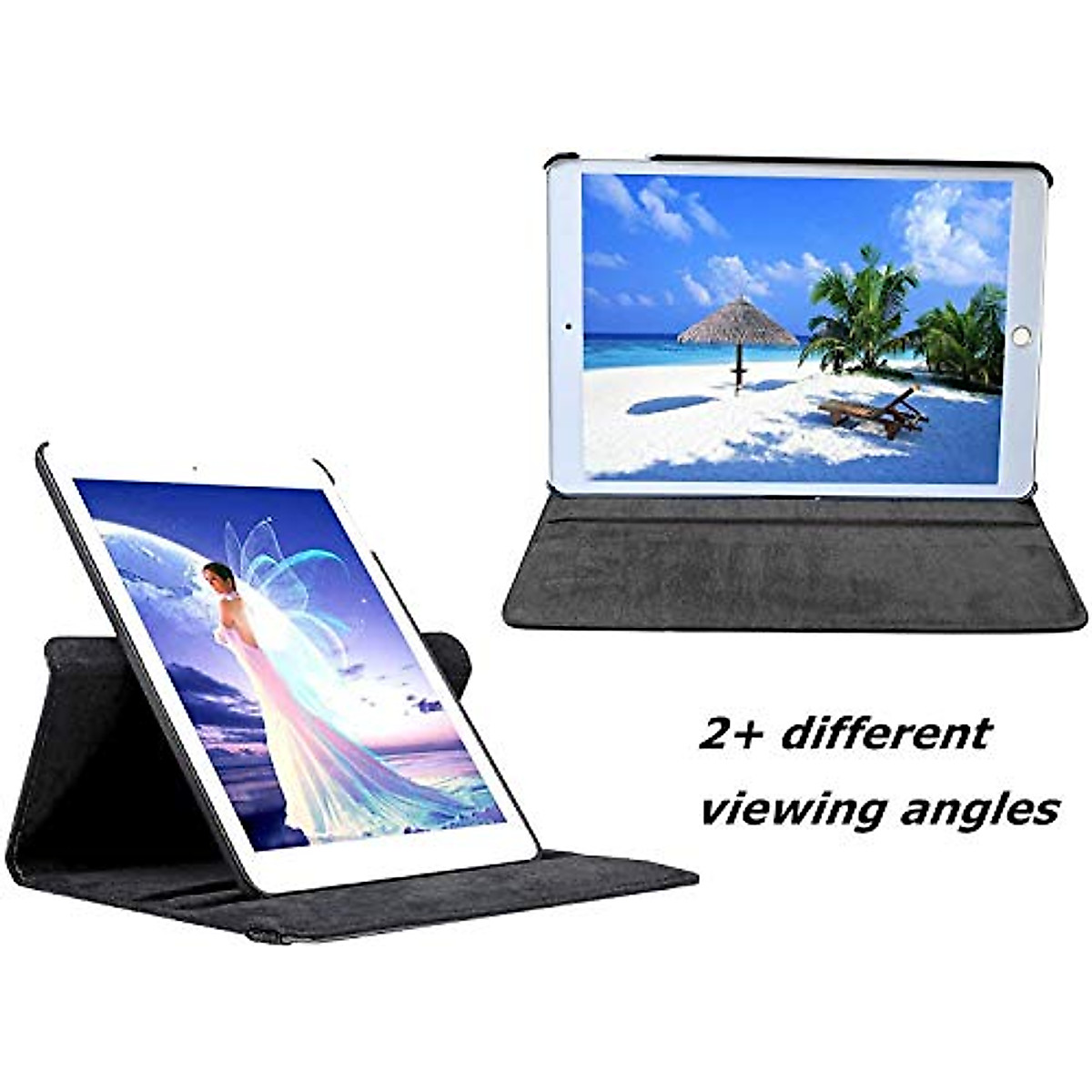 iPad Case Fit 2018/2017 iPad 9.7 6th/5th Generation - 360 Degree Rotating iPad Air Case Cover with Auto Wake/Sleep Compatible with Apple iPad 9.7 Inch 2018/2017 (Red Mandala)