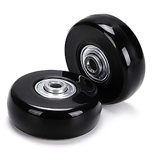 OwnMy 45mm x 18mm Luggage Suitcase Replacement Wheels, Rubber Swivel Caster Wheels Bearings Repair Kits, A Set of 4