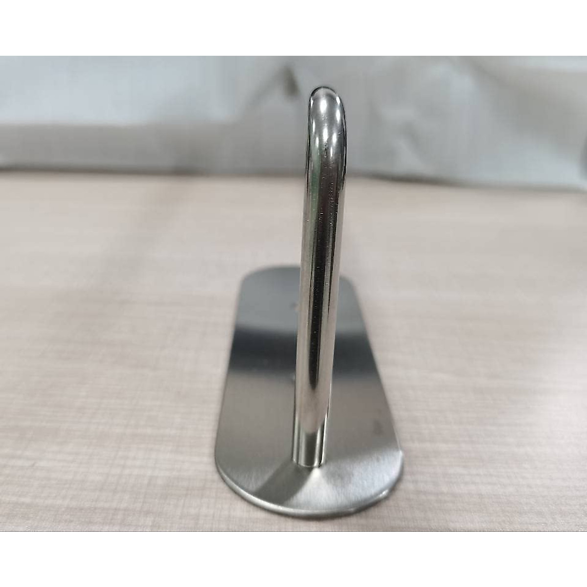 Luxbon Paper Towel Holder -Self Adhesive or Drilling ,Black Paper Towel Holder Under Cabinet for Kitchen, Bathroom,SUS304 Stainless Steel(Black+2pcs Adhesive Hooks)