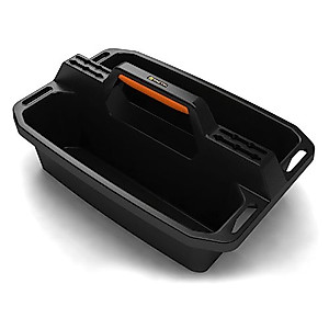 Tactix 320200 Plastic Tote & Caddy Tray,Black/Orange