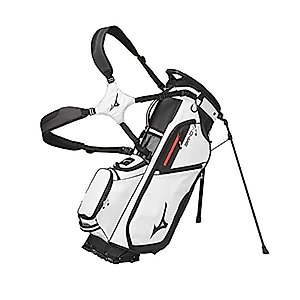 Mizuno BR-D4 6-WAY Stand Bag, White-Black