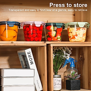 3-Cup/24 Ounce Glass Food Storage Containers, Round Glass Soup Container with Airtight Lids, Leak-proof Soup Stew Food Storage and Meal Prep Container, Microwave Freezer Safe, 1pcs