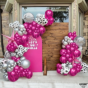 KatchOn, Hot Pink Chrome Balloons Set - 18 Inch Pack of 90 | Fuschia Pink Balloons for Hot Pink Birthday Decorations | Fuchsia Balloons, Chrome Hot Pink Balloons for Anniversary, Bachelorette Party