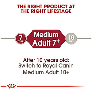 Royal Canin Size Health Nutrition Medium Adult 7+- Dry Dog Food, 30lb Bag