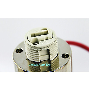 BACCARAT 20" X 6 1/4" Abysse LAMP White Shade RED Wire Made in France