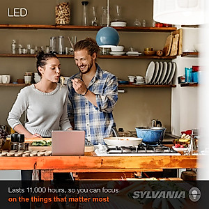 SYLVANIA LED A19 Light Bulb, 60W Equivalent, Efficient 9W, CEC Compliant, 10 Year, Non-Dimmable, 5000K, 800 Lumens, 90 CRI, Daylight - 24 Pack (41373)