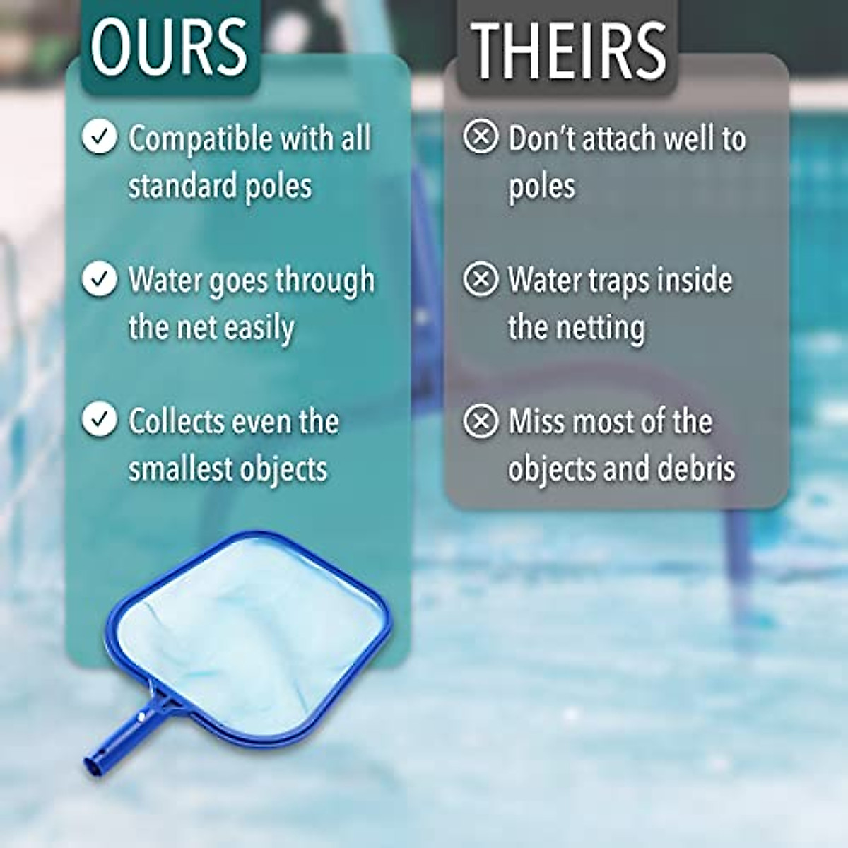 UNCO Pool Skimmer Net, Pool Net, Pool Nets for Cleaning, Pool Skimmer, Pool Cleaning Net, Pool Leaf Skimmer Net, Pool Leaf Net, Pool Leaf Rake, Hot Tub Skimmer Net, Spa Skimmer, Pool Rake Net