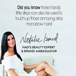 Nad's Facial Wax Strips - Natural All Skin Types - Waxing Kit With 30 Face Wax Strips & Post Wax Oil, 1 Count
