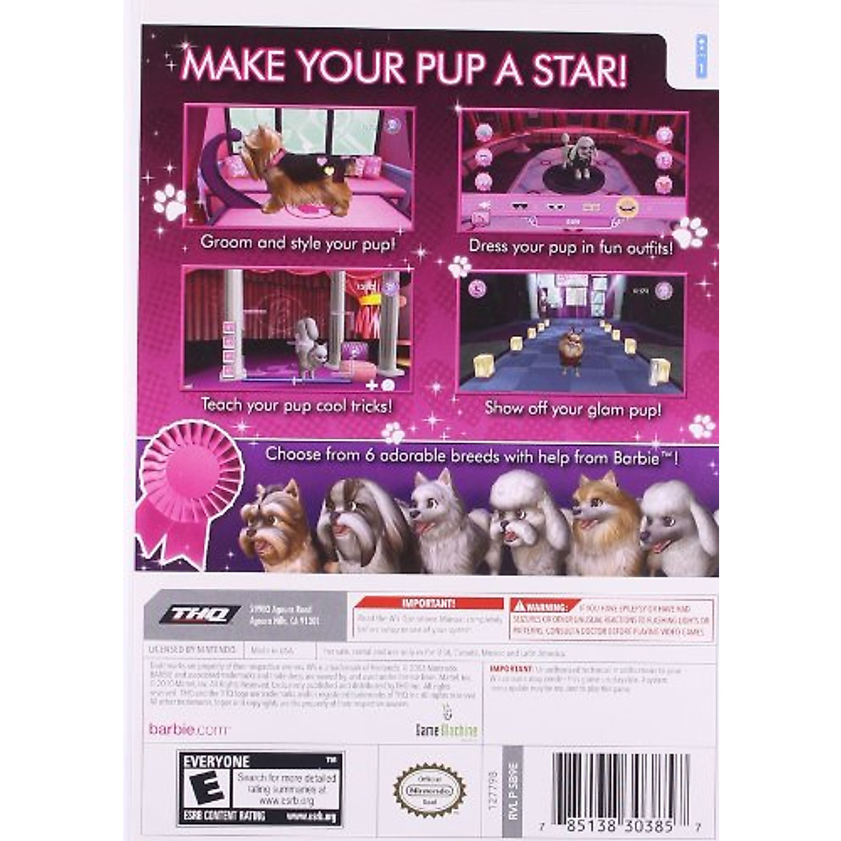 Barbie Groom And Glam Pups Wii