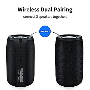 Bluetooth Speakers,MusiBaby Speaker,Outdoor, Portable,Waterproof,Wireless Speaker,Dual Pairing, Bluetooth 5.0,Loud Stereo,Booming Bass,1500 Mins Playtime for Home,Party,Gifts(Black)