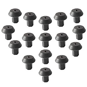 Pack of 16 WB2K101 Rubber Feet Gas Range Stovetop Grate Feet Replacement Compatible with G-E Ken-more Kitchen-aid, 3/16" Hole Gas Stove Top Cooktop Burner Grates Replaces WB02T10461 AP2622260 PS241358