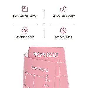 Monicut 2 Pcs Fabricgrip Cutting Mat for Cricut Maker 3/Maker/Explore 3/Air 2/Air/One 12"x12" Replacement Cutting Mats for Cricut Cutting Mats for DIY Projects