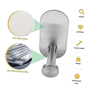 Cabinet Door Towel Holder 4 Sets s Towel Hooks Hanging Rod Hanging Ring Hook up X1 Silver 304 Stainless Steel Towel Ring Stainless Steel Stainless Steel Hook