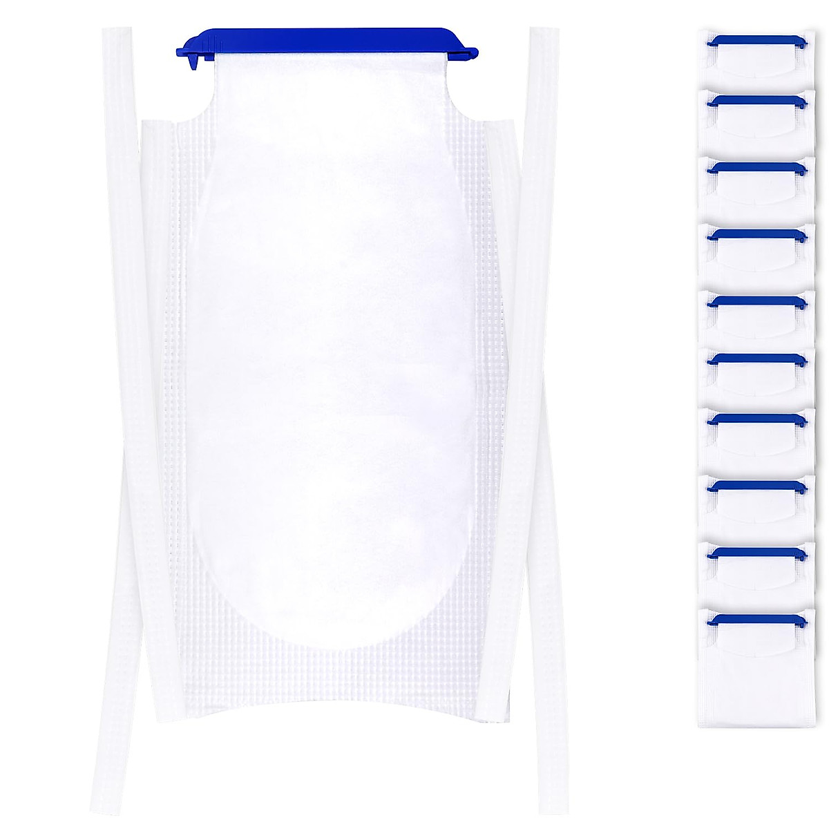 10 Pack Refillable Ice Bags with Clamp Closure 6-1/2 x 14 Reusable Medical ice packs for injuries Easy Filling Hospital Icepack with Soft Outer Covering with Leak Proof closure, Super soft Inner Layer