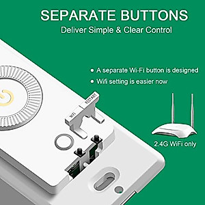 Smart Dimmer Switch 4 Pack by Martin Jerry | Rotary Trailing Edge Dimmer Light Switch, Voice Control by Alexa, Google Home, SmartLife App, Needs Neutral Wires, 2.4G WiFi