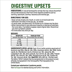 HomeoPet Digestive Upsets Natural Pet Digestive Support, Supports Temporary Relief from Digestive Problems, 15 Milliliters