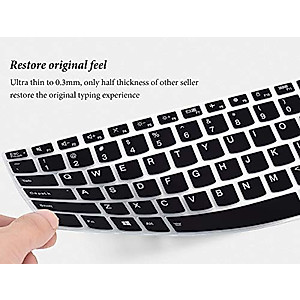 Keyboard Cover for Lenovo Yoga 7i 5i 2-in-1 14"/Lenovo Flex 5 14" 2-in-1 Laptop/Lenovo Flex 5 14"/ Lenovo Idepad S540 14/ThinkBook 14 Gen 2,Keyboard Protector Skin for Lenovo Ideapad 5 14"-Black