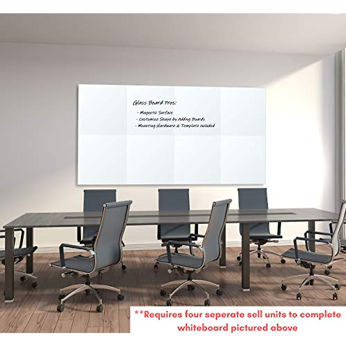 BirdRock Home 2 Pack Magnetic Glass Dry Erase Board for Wall – Glass Whiteboard for Offices, Meeting Rooms, Classrooms or Homes – 2 Dry Erase Markers - 4 Magnets – 2 Marker Holders - White