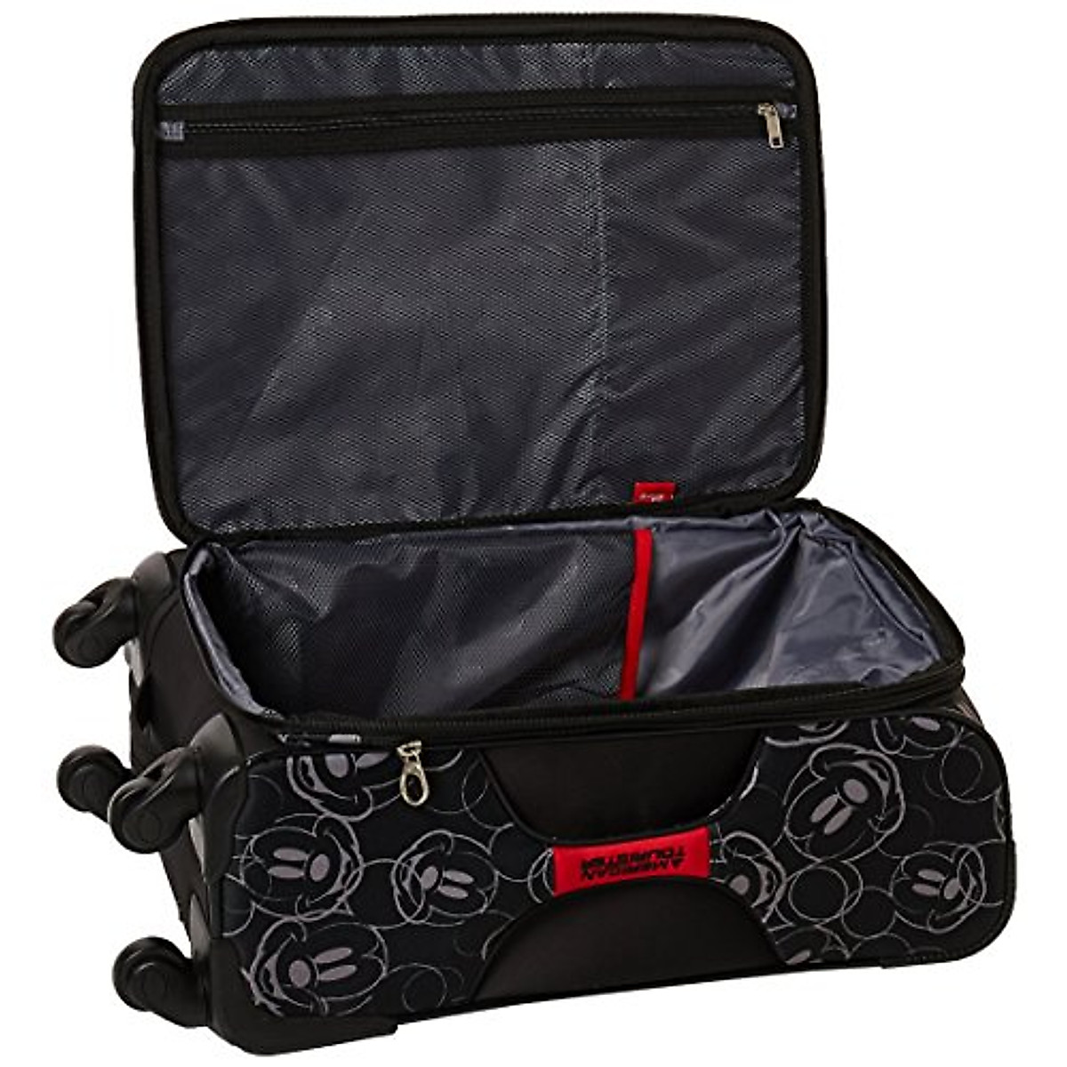 American Tourister Disney Softside Luggage with Spinner Wheels, Mickey Mouse Multi-Face, 21-Inch