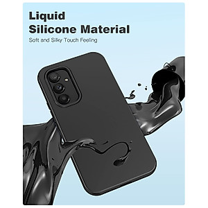 FNTCASE for Samsung Galaxy A54 5g Case: Shockproof Protective Silicone Phone Cases - Slim Full Protection Cell Phones Cover with Screen Protector - Dual Layer Rugged Cell Covers Black