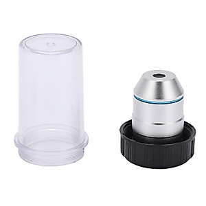 Hilitand Microscope Objective Lens,1X Biological Microscope Objective Lens, 195 Achromatic Objective Optical Glass Lens, Universal 20.2mm RMS Thread
