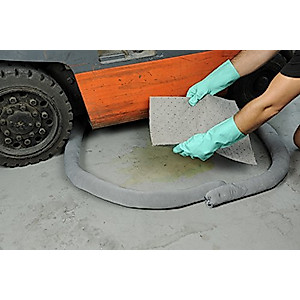 Universal Absorbent Socks – Snake for Oil and Water – 3” x 48” – Absorbing up to 10 Gallons – Super Poly Sock Absorber for Spill by Garage Door or Basement Floor – Pack of 10 (10)