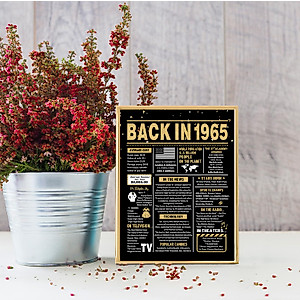 BGTCARDS 60th Birthday Card, 60th Birthday Gifts for Women Men, 60th Birthday Decorations for Him Her, Back in 1965 Birthday Card, Black Gold