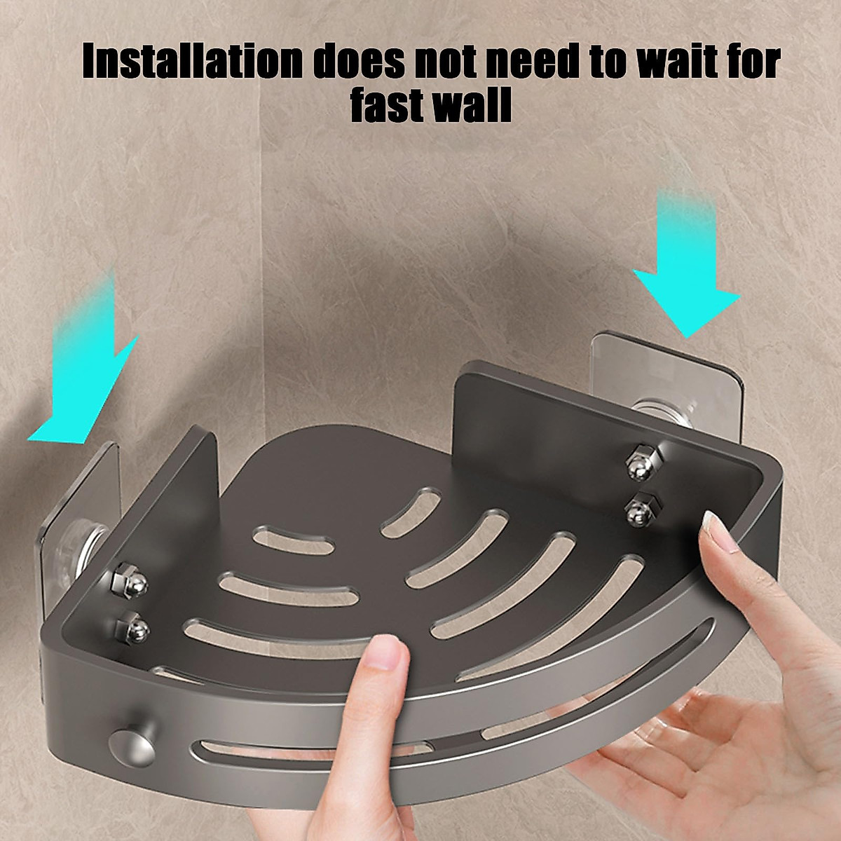 Lightning Deals Prime, Lightning Deals of Today, Bathroom Rack Punch- Storage Rack Household Corner Rack Basket Bathroom Wall-Mounted Towel Rack Furniture Home Bathroom Shower Organizer