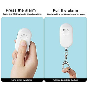 Evershop Personal Alarm Safe Sound - 130dB USB Rechargeable Emergency Self Defense Keychain Siren Security Alarms Safety Devices for Women Kids Elderly with SOS Alert Panic Button LED Flashlight