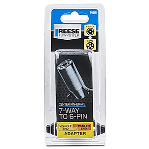 Reese Towpower 74645 7-way to 6-way Adapter, Black