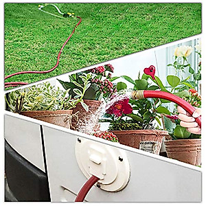 Solution4Patio Homes Garden Hose No Kink 5/8 in. x 25 ft. Red Water Hose, No Leaking, Heavy Duty, Brass Fittings 12 Years Warranty, No DOP, Environmental-Friendly