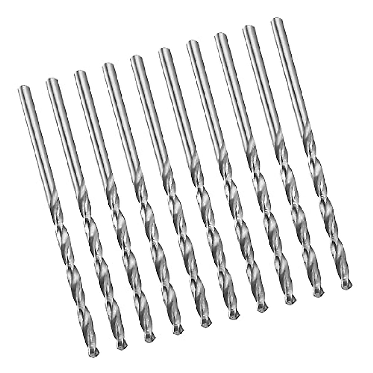 Utoolmart High Speed Steel Straight Shank 2.6mm Diameter Drilling Twist Drill Spiral Drill Bits Set Power Tool 10Pcs