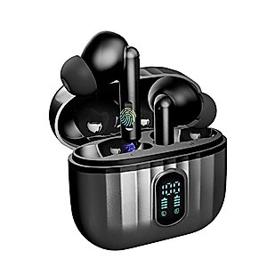 Wireless Earbud, in Ear Bluetooth 5.2 Headphones with Built-in Microphone Bluetooth Earphones with Deep Bass, 40H Playback True Wireless Earbud LED Display, Noise Cancelling Headset for Running Sports