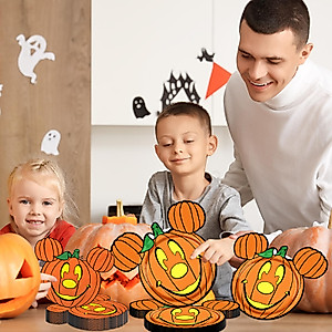 Halloween Dinnerware,Mouse Themed Pumpkin Plates and Napkins Decorations,Disposable Fall Halloween Party Tableware for Autumn Thanksgiving Party Supplies