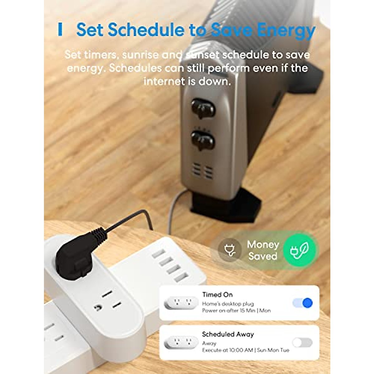 Smart Plug, Meross WiFi Dual Smart Outlet Supports Apple HomeKit, Siri, Alexa, Google Assistant & SmartThings, Voice & Remote Control, 10A, Timer, No Hub Required, 2.4GHz WiFi Only, 1 Pack
