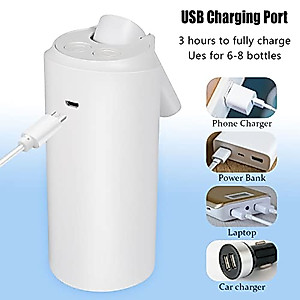 Water Pump for 5 Gallon Bottle, Feeliy Foldable Water Bottle Dispenser USB Charging Portable Electric Drinking Water Pump
