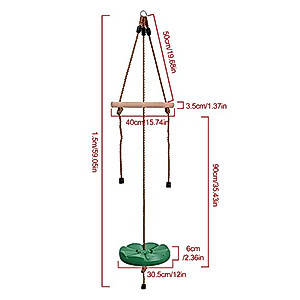 Disc Swing for Kids, Monkey Bar Disc Swing, Disk Swing Seat with Adjustable Rope, Carabiner and Strap, Replacement Swing for Swing Set for Backyard, Tree, Zipline Yuab