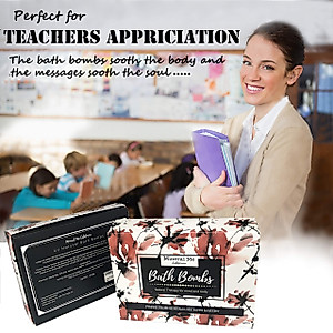 Valentines Bath Bombs for Women Relaxing with Inspirational Messages, 12 Natural and Organic Bath Bombs with Essential Oils & Skin Moisturizing Shea Butter. Gift for Her, Wife, Girlfriend.