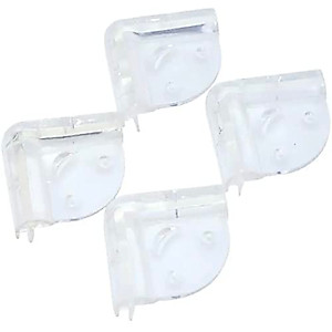 (Set of 4) Corner Protector BabyProof Safety, Medical Grade Clear Edge Softeners, Child Proof Corner Bumpers, Toddler, Home, Table, Adhesive, DIY, Easy, Guards, Accident Prevention by KinderGard