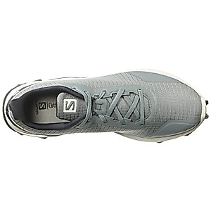 Salomon Women's ALPHACROSS Hiking Shoe, Lead/White/India Ink, 12