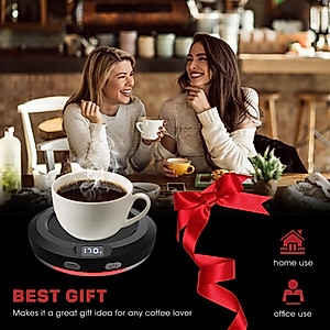 MXMZHXU Mug Warmer, 30W Coffee Mug Warmer with 3 Temp Setting & Ambient Light, 2-12 Timer Smart Cup Warmer for Desk Candle Warmer Plate for Beverage Coffee Tea Milk