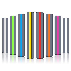 Guided Reading Strips/Colored Overlay/ Highlight Strips/Highlighter/Bookmark/ Assorted Colors Help with Dyslexia for Children and Teacher Supply Assistant (8 Pack)