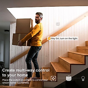 Onvis Smart Button, 5-Keys Smart Switch, Scene Controller, Compatible with Apple HomeKit, Automatically Trigger Accessories & Scenes-Thread (iOs 17.4 or later is Required)
